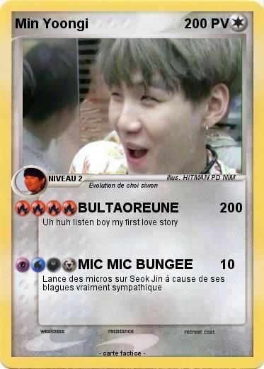 Pokémon Min Yoongi 2 2 - BULTAOREUNE - Ma carte Pokémon