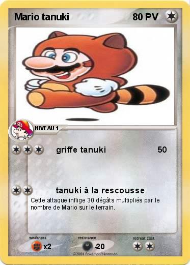 Pokémon Mario tanuki - griffe tanuki - Ma carte Pokémon