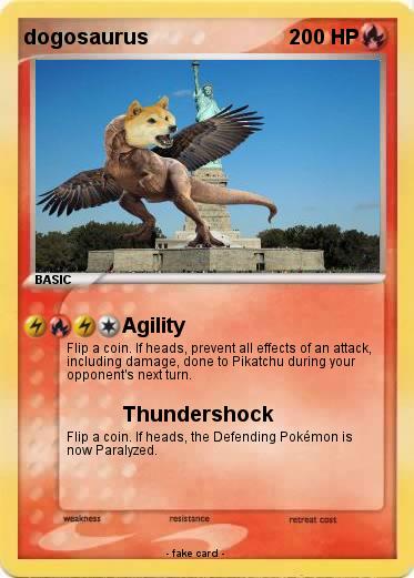 Pokémon dogosaurus - Agility - My Pokemon Card