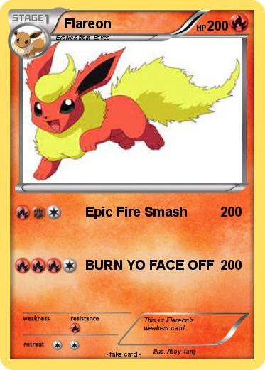 Pokémon Flareon 585 585 - Epic Fire Smash - My Pokemon Card