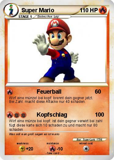Pokémon Super Mario 967 967 - Feuerball - My Pokemon Card