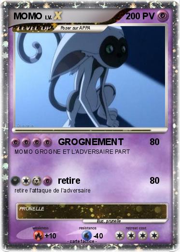 Pokémon MOMO 87 87 - GROGNEMENT - Ma carte Pokémon