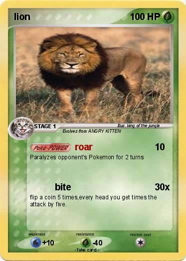 Pokémon lion 385 385 - roar - My Pokemon Card