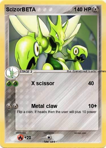 Pokémon ScizorBETA - X scissor - My Pokemon Card