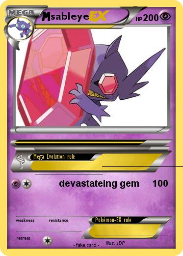 Pokémon sableye 130 130 - devastateing gem - My Pokemon Card
