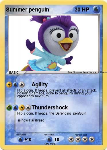 Pokémon Summer penguin - Agility - My Pokemon Card
