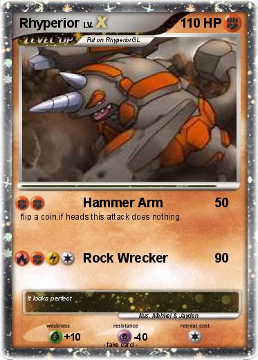 Pokémon Rhyperior 188 188 - Hammer Arm - My Pokemon Card