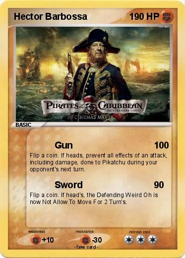 Pokémon Hector Barbossa 8 8 - Gun - My Pokemon Card