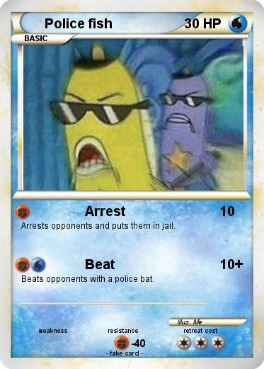 Pokémon Police fish - Arrest - My Pokemon Card