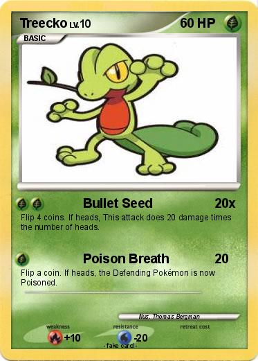 Pokémon Treecko 57 57 - Bullet Seed - My Pokemon Card