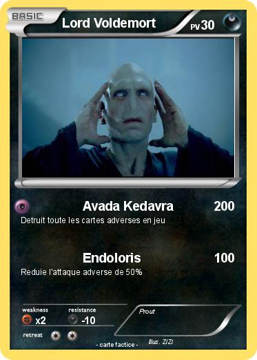 Pokémon Lord Voldemort 271 271 - Avada Kedavra - Ma carte Pokémon