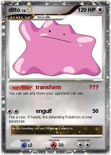 Pokémon ditto 515 515 - transform ??? - My Pokemon Card