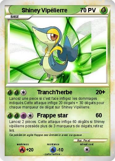 Pokémon Shiney Vipelierre - Tranch'herbe - Ma carte Pokémon
