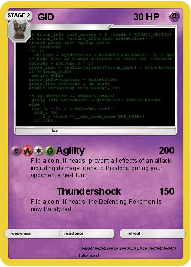 Pokémon GID 3 3 - Agility - My Pokemon Card