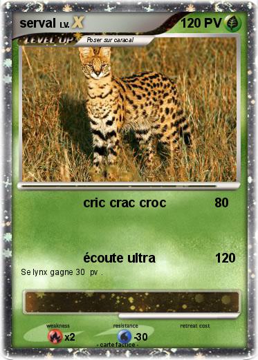 Pokémon serval 12 12 - cric crac croc - Ma carte Pokémon