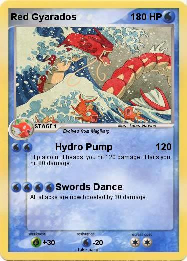 Pokémon Red Gyarados 122 122 - Hydro Pump - My Pokemon Card