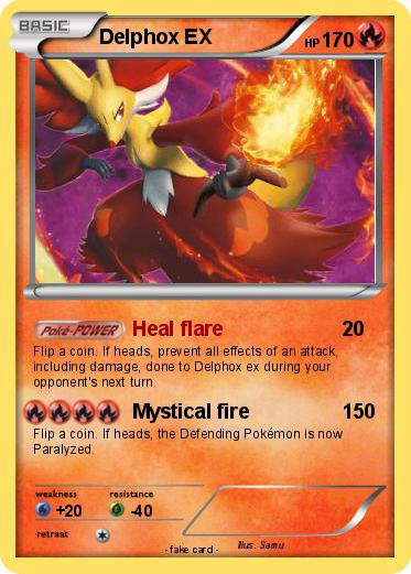Pokémon Delphox EX 20 20 - Heal flare - My Pokemon Card