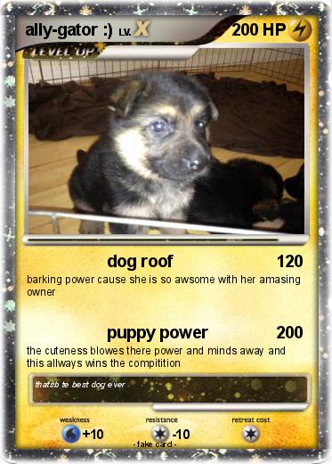 Pokémon ally gator - dog roof - My Pokemon Card