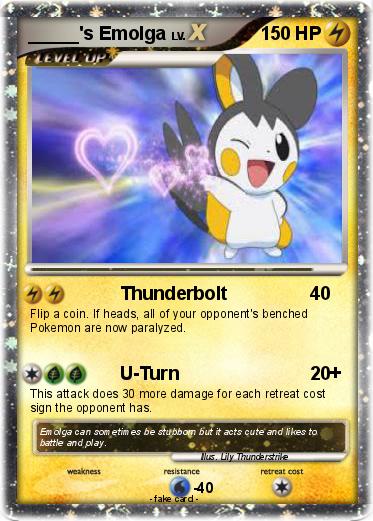 Pokémon s Emolga - Thunderbolt - My Pokemon Card
