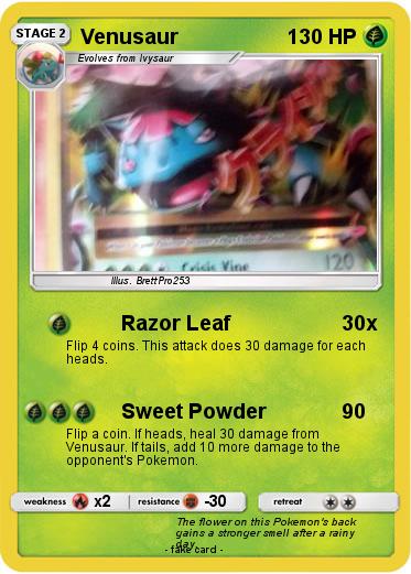 Pokémon Venusaur 958 958 - Razor Leaf - My Pokemon Card