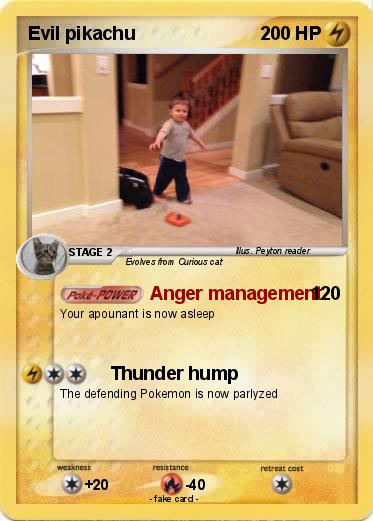 Pokémon Evil pikachu 220 220 - Anger management - My Pokemon Card