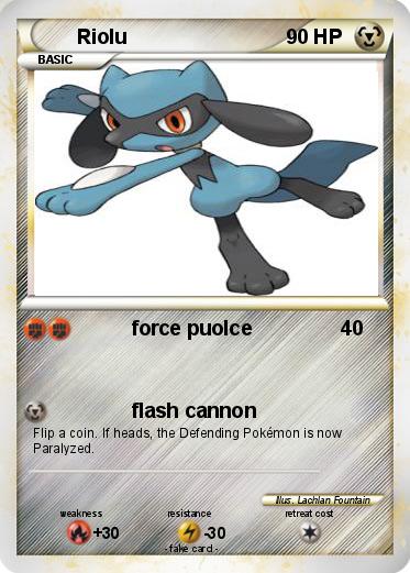 Pokémon Riolu 698 698 - force puolce - My Pokemon Card