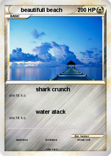 Pokémon beautifull beach - shark crunch - My Pokemon Card