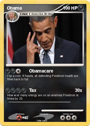Pokémon Obama 457 457 - Obamacare - My Pokemon Card