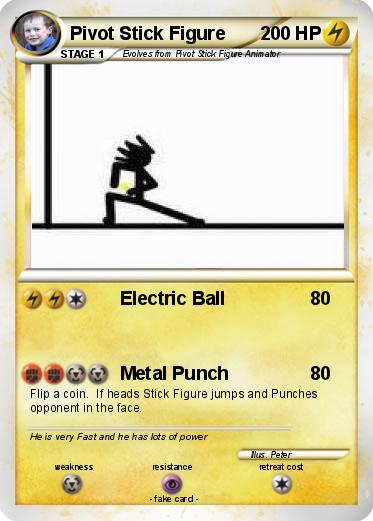Pokémon Pivot Stick Figure - Electric Ball - My Pokemon Card