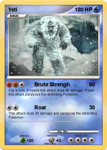 Pokémon Yeti 29 29 - Brute Strengh - My Pokemon Card