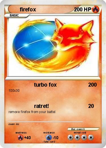 Pokémon firefox 101 101 - turbo fox - My Pokemon Card