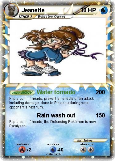 Pokémon Jeanette 12 12 - Water tornado - My Pokemon Card