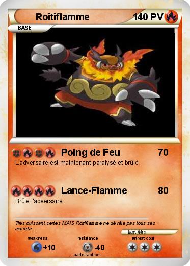 Pokémon Roitiflamme 1 1 - Poing de Feu - Ma carte Pokémon