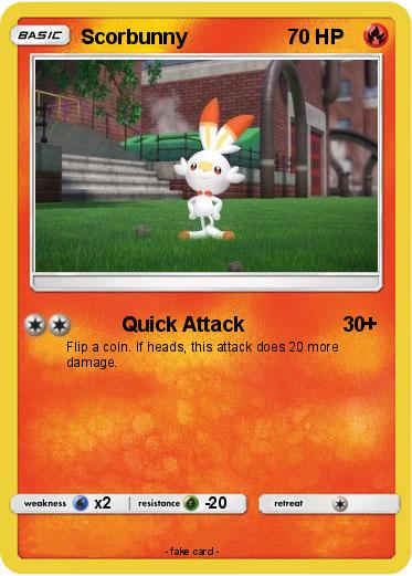 Pokémon Scorbunny 76 76 - Quick Attack - My Pokemon Card