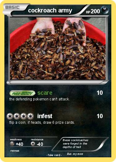Pokémon cockroach army - scare - My Pokemon Card