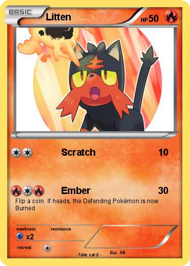 Pokémon Litten 91 91 - Scratch - My Pokemon Card