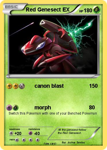 Pokémon Red Genesect EX 2 2 - canon blast - My Pokemon Card