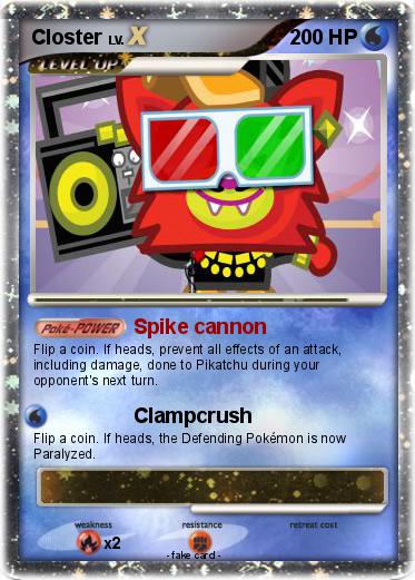 Pokémon Closter - Spike cannon - My Pokemon Card