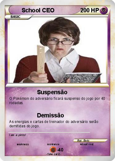 Pokémon School CEO - Suspensão - My Pokemon Card