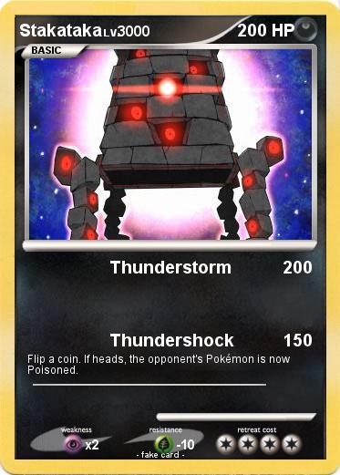 Pokémon Stakataka 6 6 - Thunderstorm - My Pokemon Card