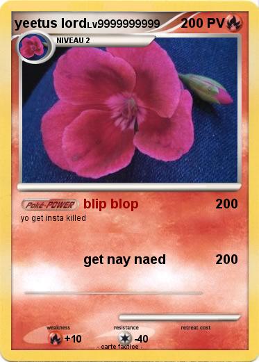 Pokémon yeetus lord - blip blop - Ma carte Pokémon