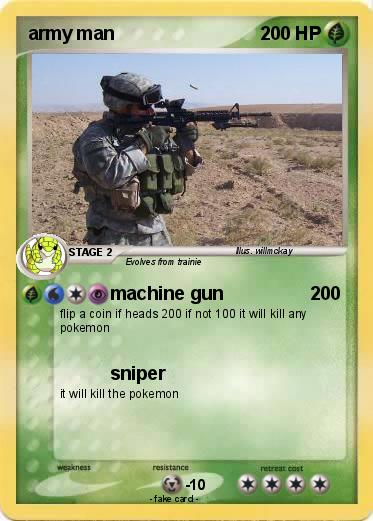 Pokémon army man 39 39 - machine gun - My Pokemon Card