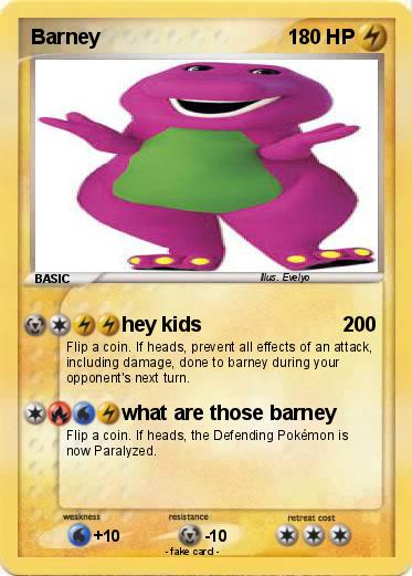 Pokémon Barney 650 650 - hey kids - My Pokemon Card