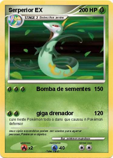 Pokémon Serperior EX 22 22 - Bomba de sementes - My Pokemon Card