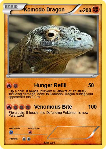 Pokémon Komodo Dragon 83 83 - Hunger Refill - My Pokemon Card