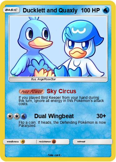 Pokémon Ducklett and Quaxly - Sky Circus - My Pokemon Card