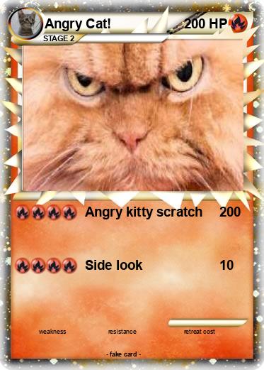 Pokémon Angry Cat 98 98 - Angry kitty scratch - My Pokemon Card