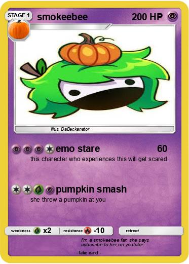 Pokémon smokeebee - emo stare - My Pokemon Card