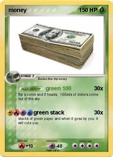 Pokémon money 57 57 - green 100 - My Pokemon Card