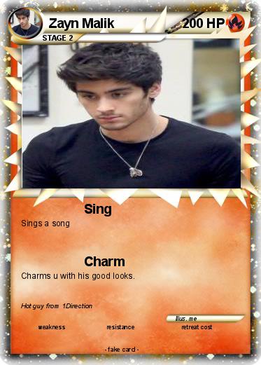 Pokémon Zayn Malik 65 65 - Sing - My Pokemon Card